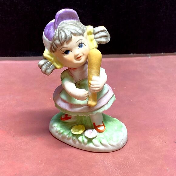 Unbranded | Accents | Vintage Little Dark Hair Girl Figurine 4 Tomboy ...